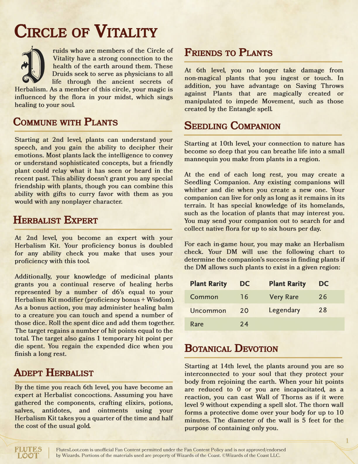 Herbalism in a Nutshell: D&D 5e Herbalist Resource – Flutes Loot