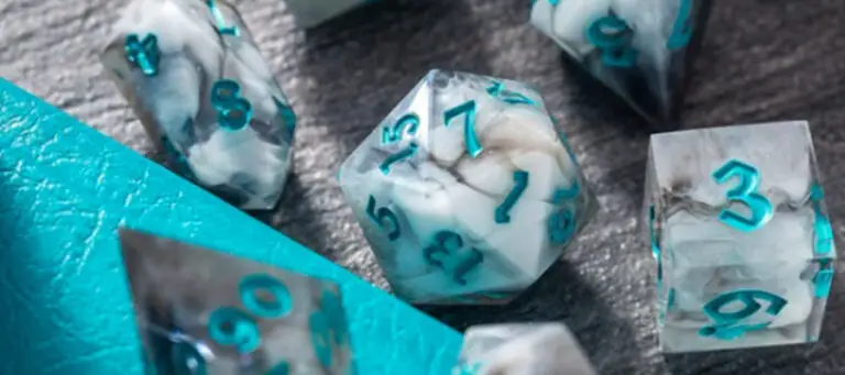 Blue Cloud Resin DND Dice by Runic Dice – Flutes Loot