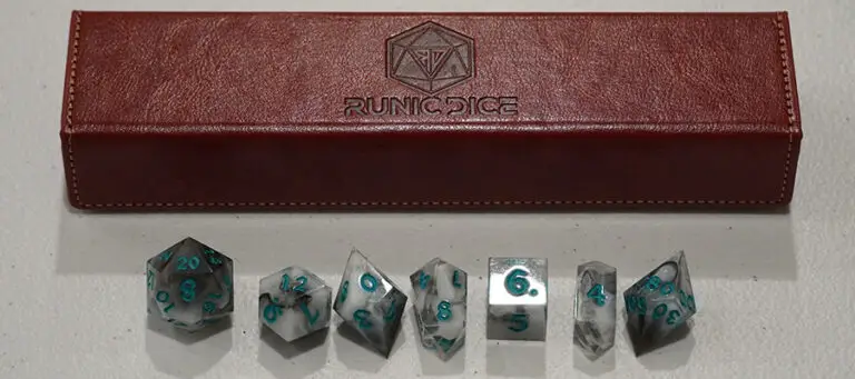 Blue Cloud Resin DND Dice by Runic Dice – Flutes Loot